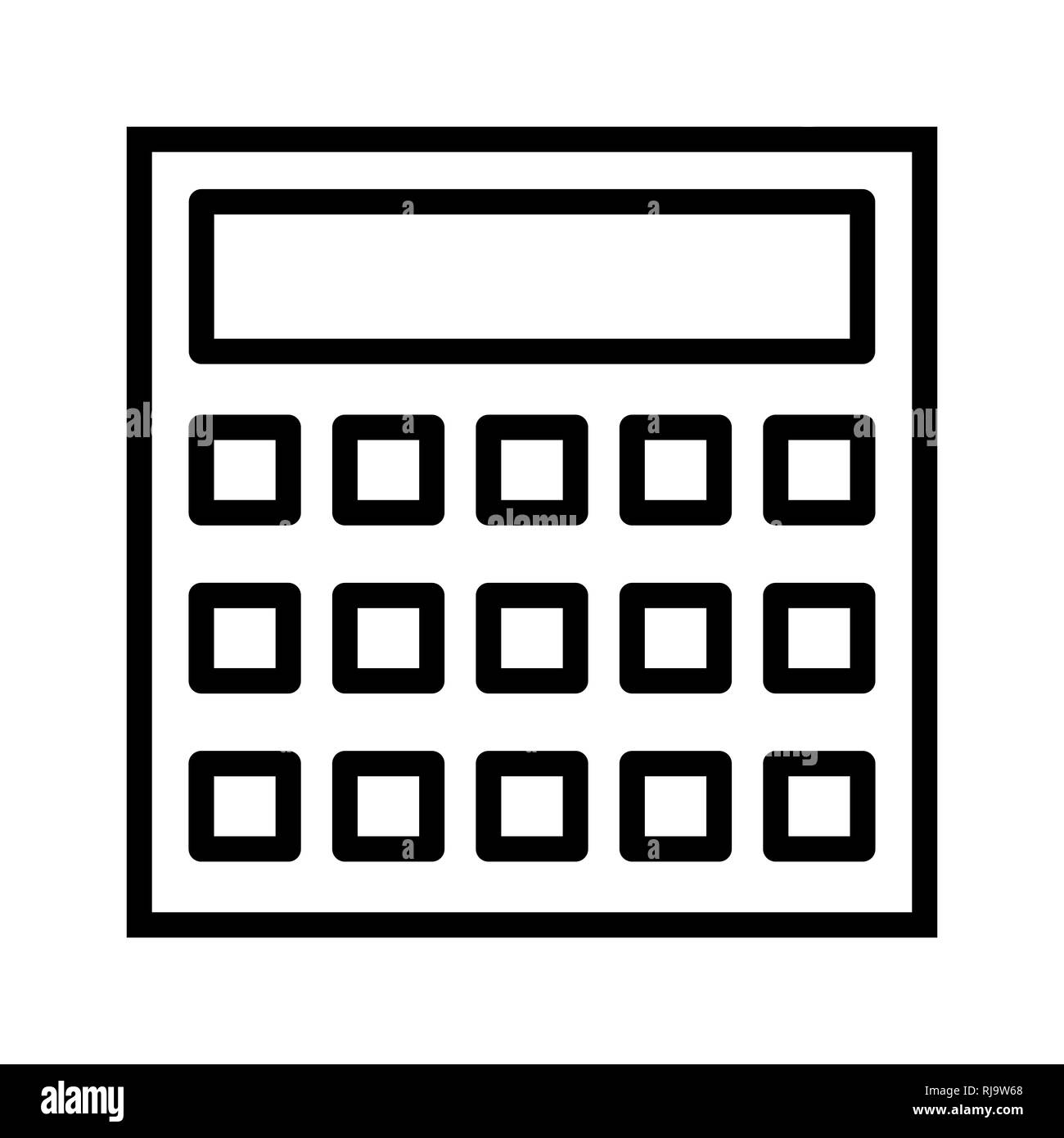 Calculation line icons icon Black and White Stock Photos & Images - Alamy