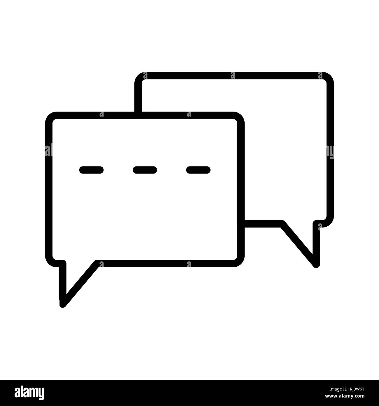 Vector Conversation Icon Stock Photo - Alamy
