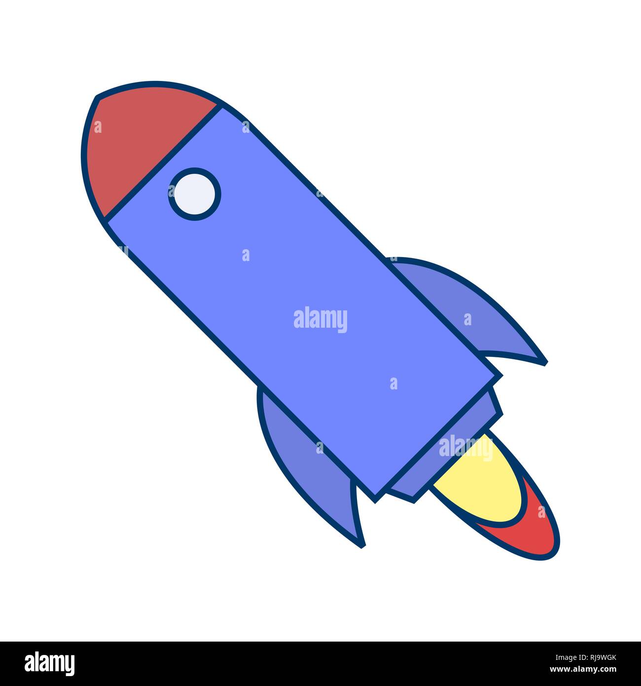 Vector Launch Icon Stock Photo - Alamy