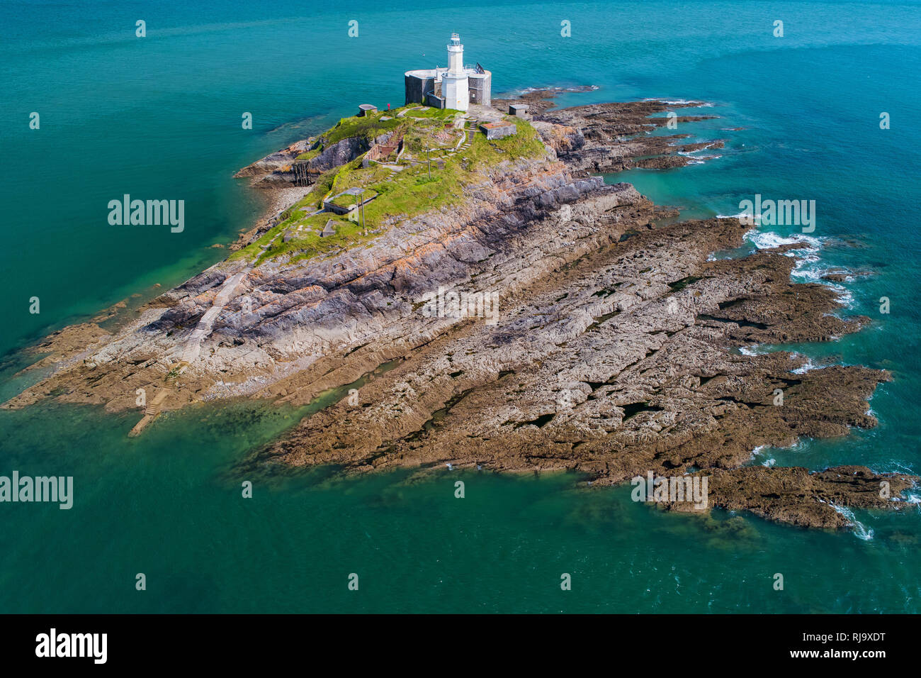 Mumbles Head Lighthouse, Wales Stock Photo - Alamy
