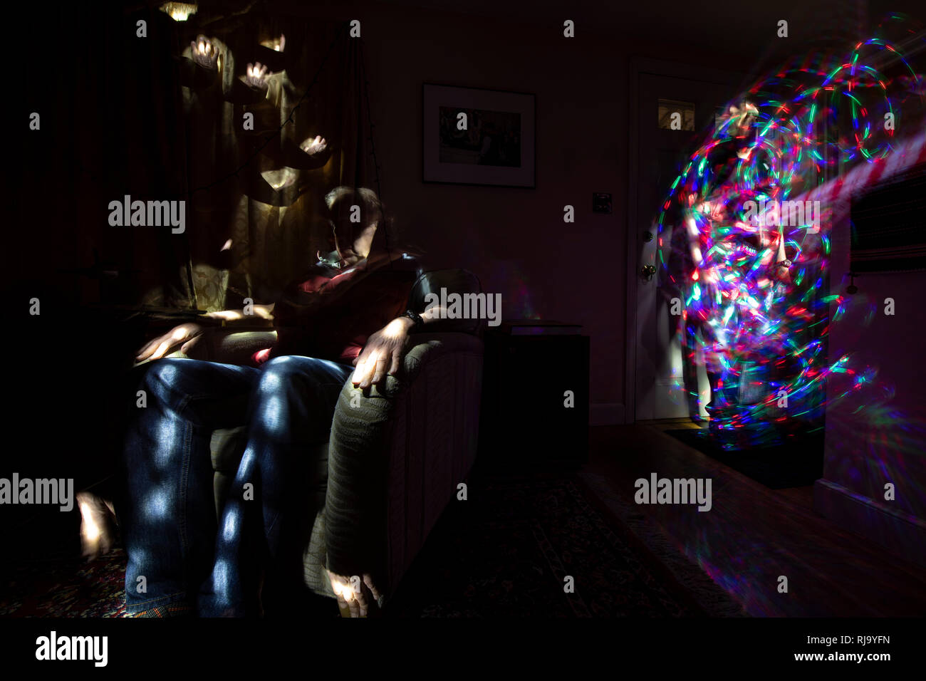 Figure and Light Field Stock Photo - Alamy