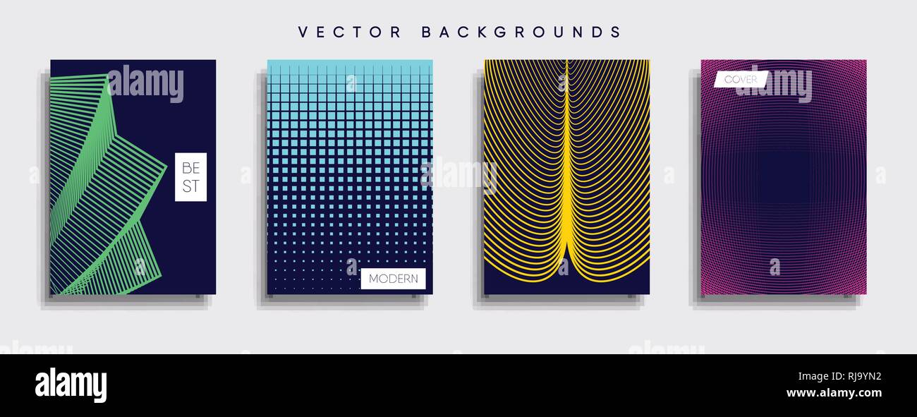 Minimal Vector cover designs. Future Poster template Stock Vector Image ...