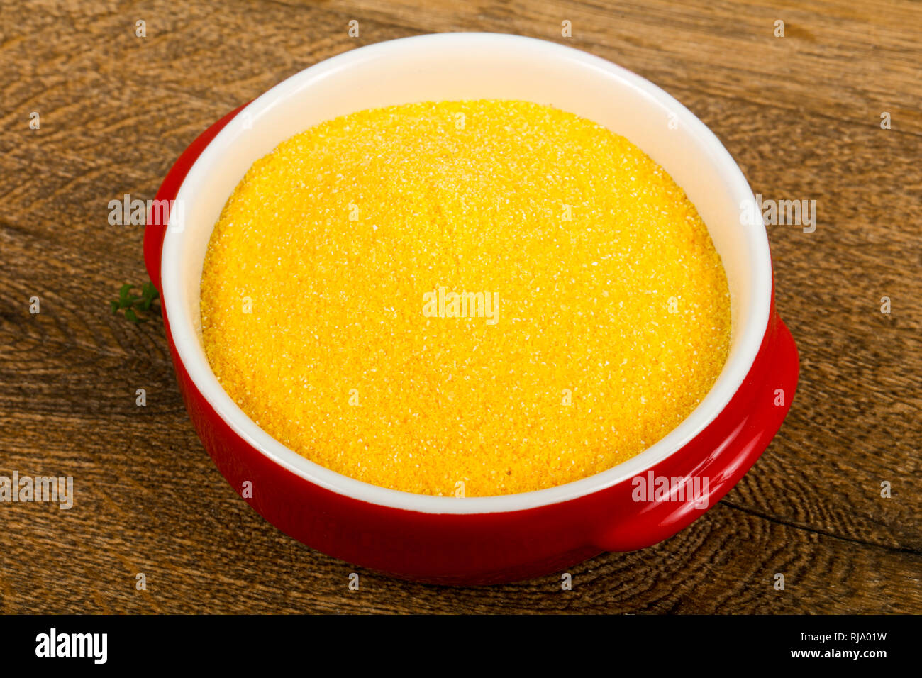 Raw polenta ready for cooking Stock Photo - Alamy