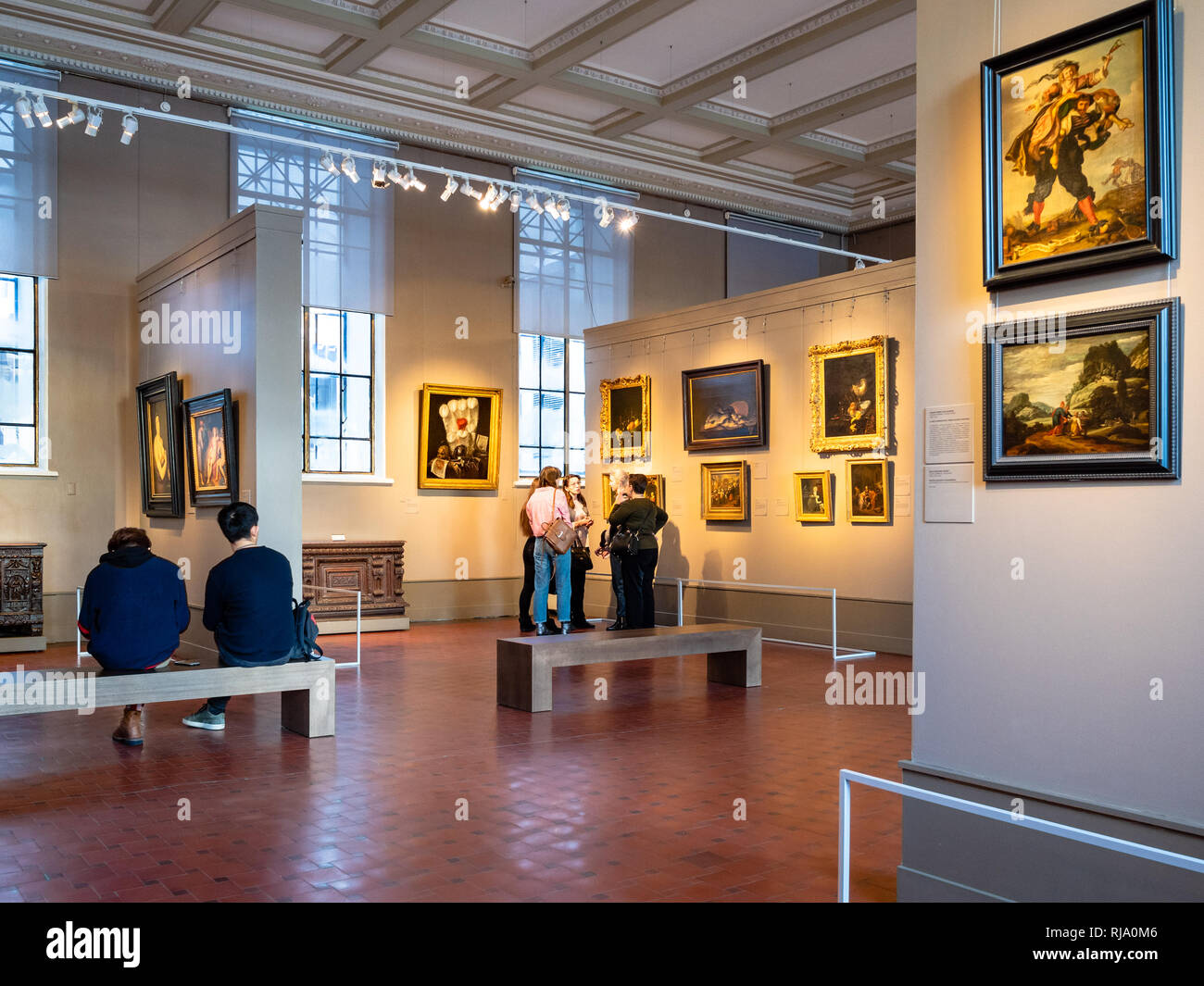 MOSCOW, RUSSIA - JANUARY 25, 2019: visitors on excursion in main ...