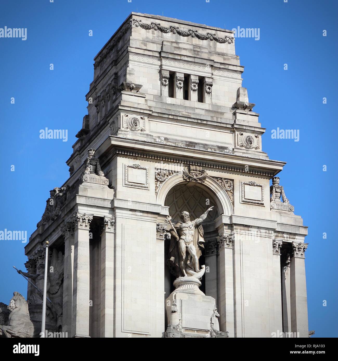 London, England - Trinity House, old British architecture. Square ...
