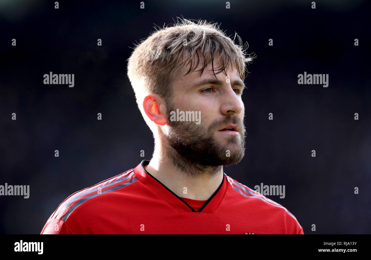 Manchester United's Luke Shaw during the Premier League match at the ...
