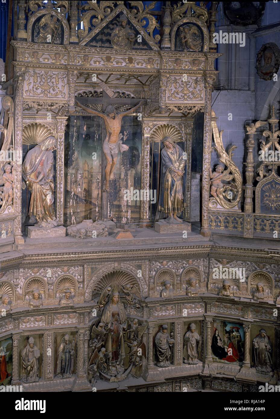 REMATE DEL RETABLO MAYOR - CALVARIO - SIGLO XVI. Author: BALMASEDA JUAN ...