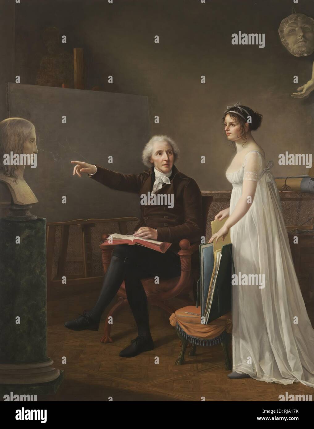 Self-Portrait with the Arstist's father. 1801. Oil on canvas. 89 x 70 1 ...
