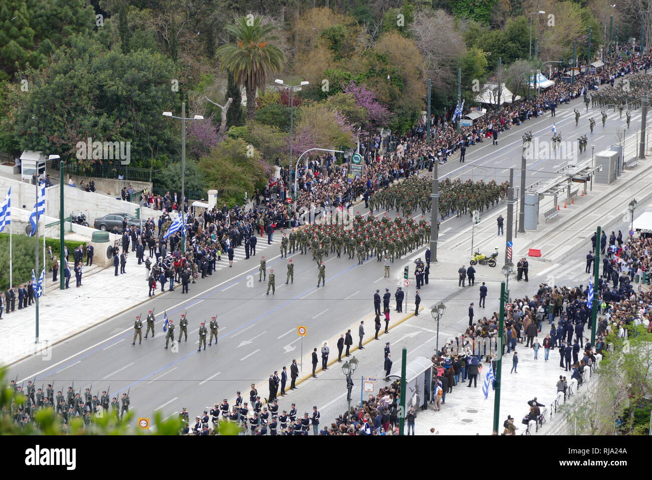 Greek military, parade in Athens for the 2018 Independence Day ...