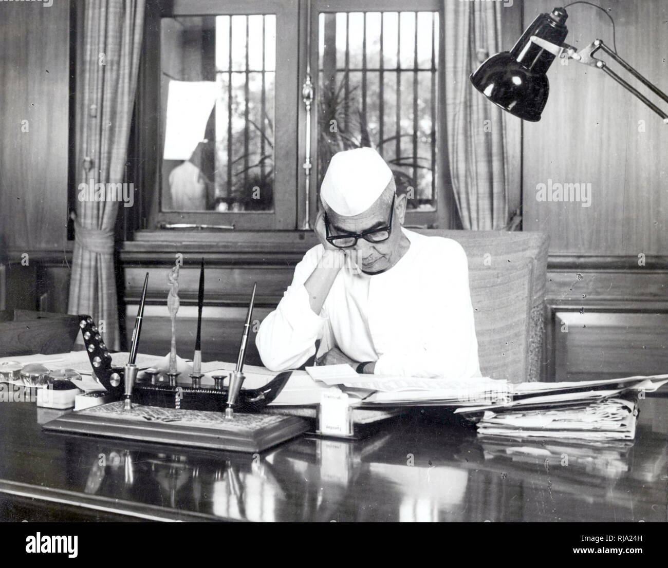 Chaudhary Charan Singh (1902 - 1987); 5th Prime Minister of India, serving from 28 July 1979 ...