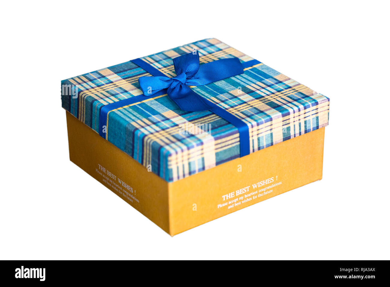 Gift box with present isolated on the white background Stock Photo - Alamy