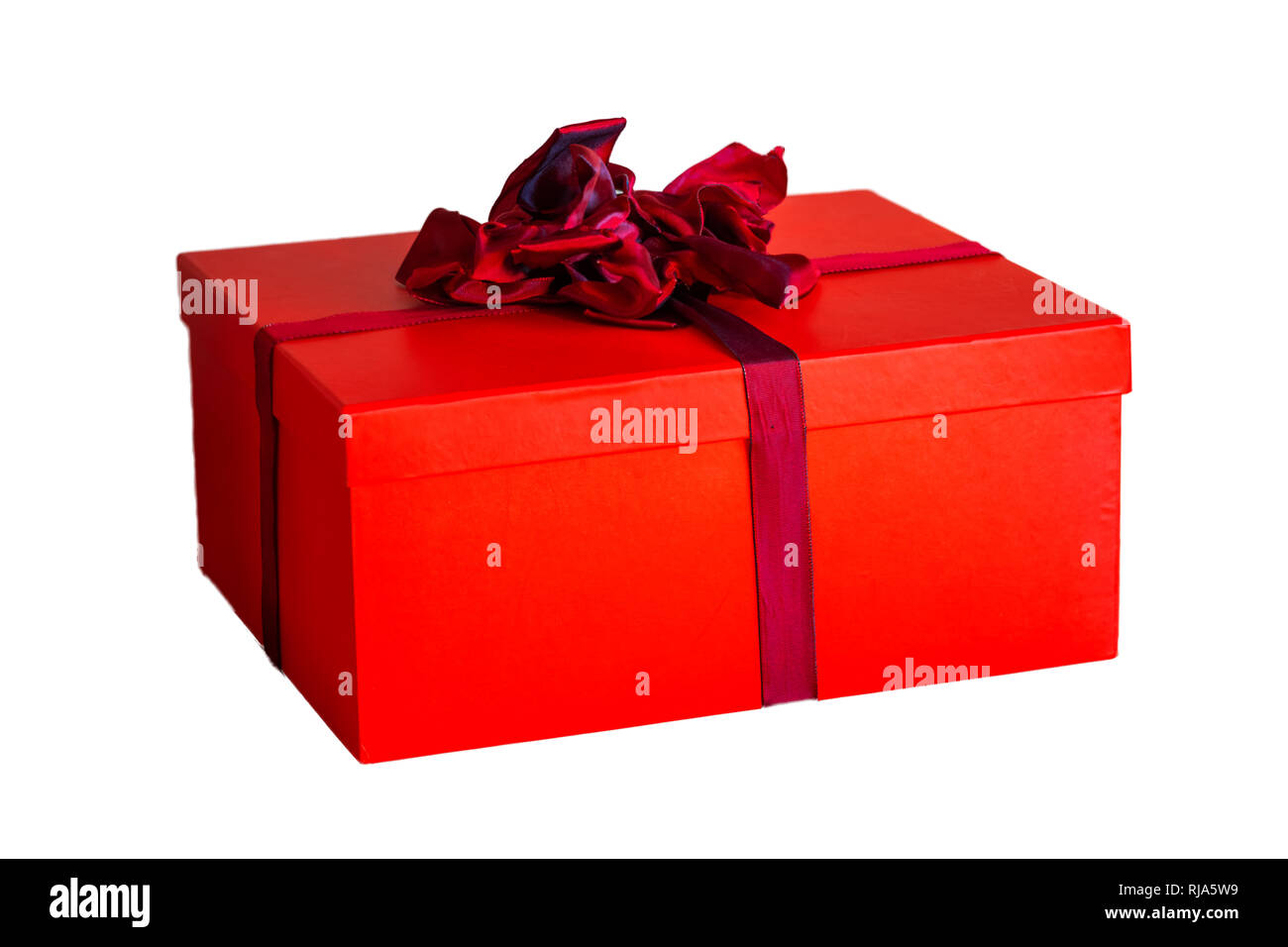 Festive red gift box hi-res stock photography and images - Alamy