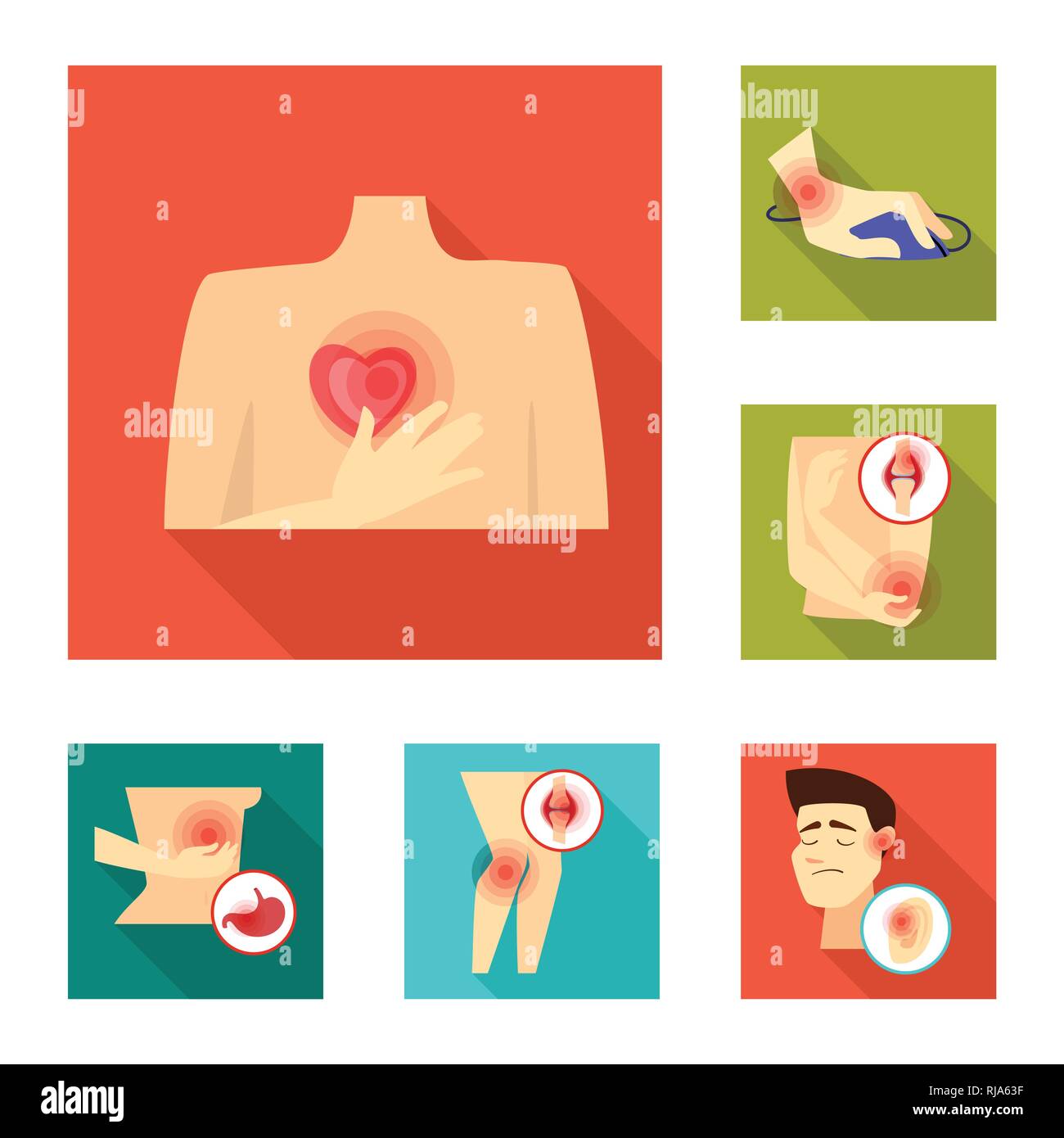 Isolated object of damage and wound sign. Set of damage and rendering ...