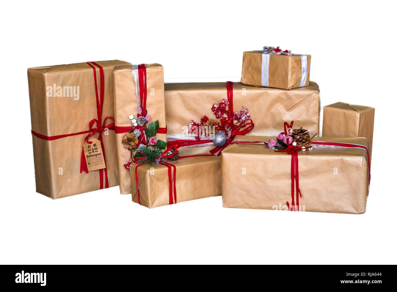 Christmas craft gift box Cut Out Stock Images & Pictures - Alamy