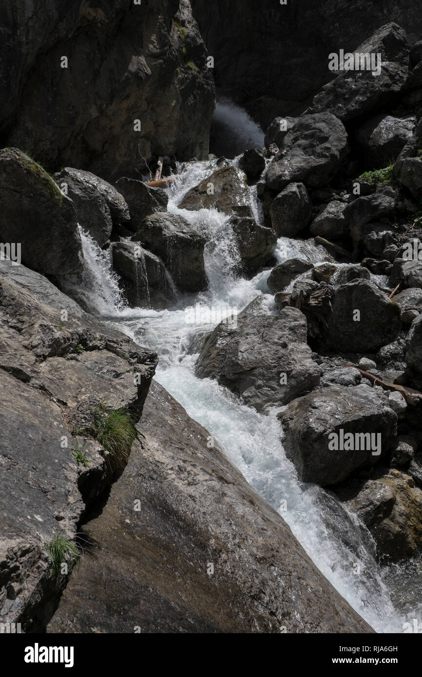 View into the Galitzenklamm, Lienz Dolomites, East Tyrol, Austria Stock ...