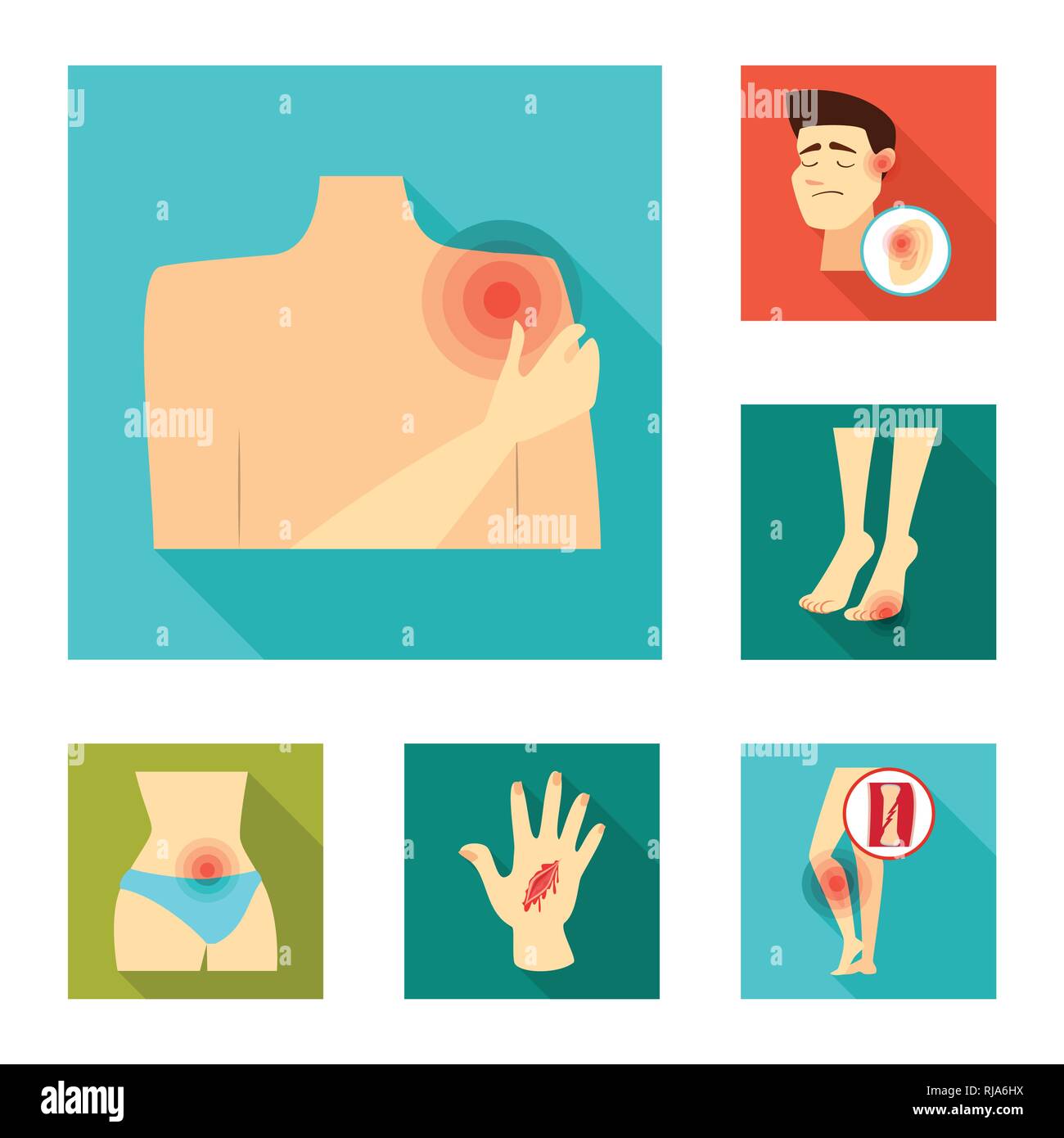 Vector design of damage and wound symbol. Set of damage and rendering ...