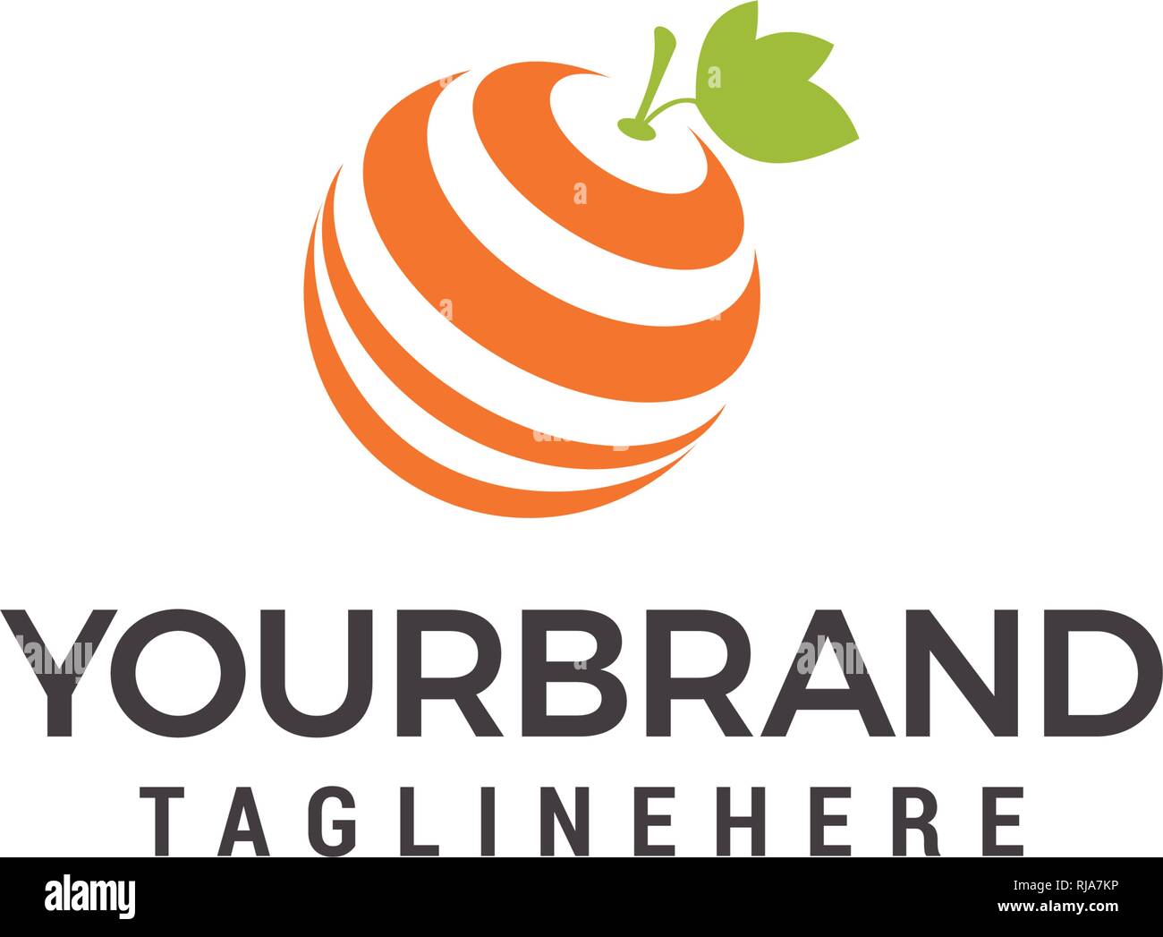 Orange logo design Stock Vector Images - Alamy