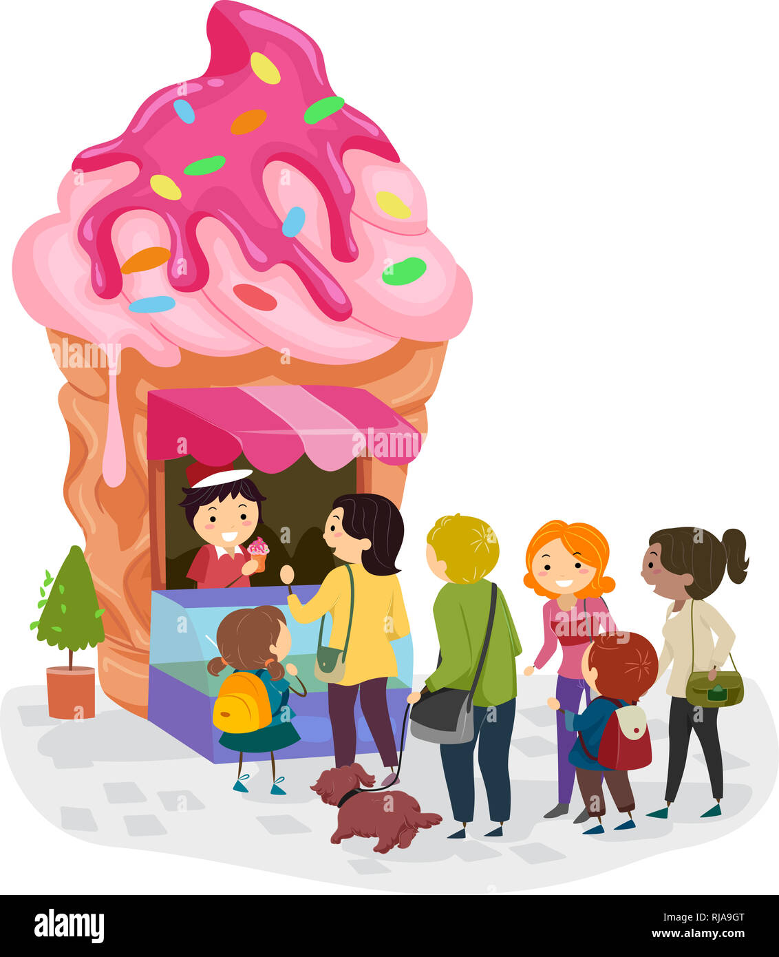 Students Waiting In Line Clipart