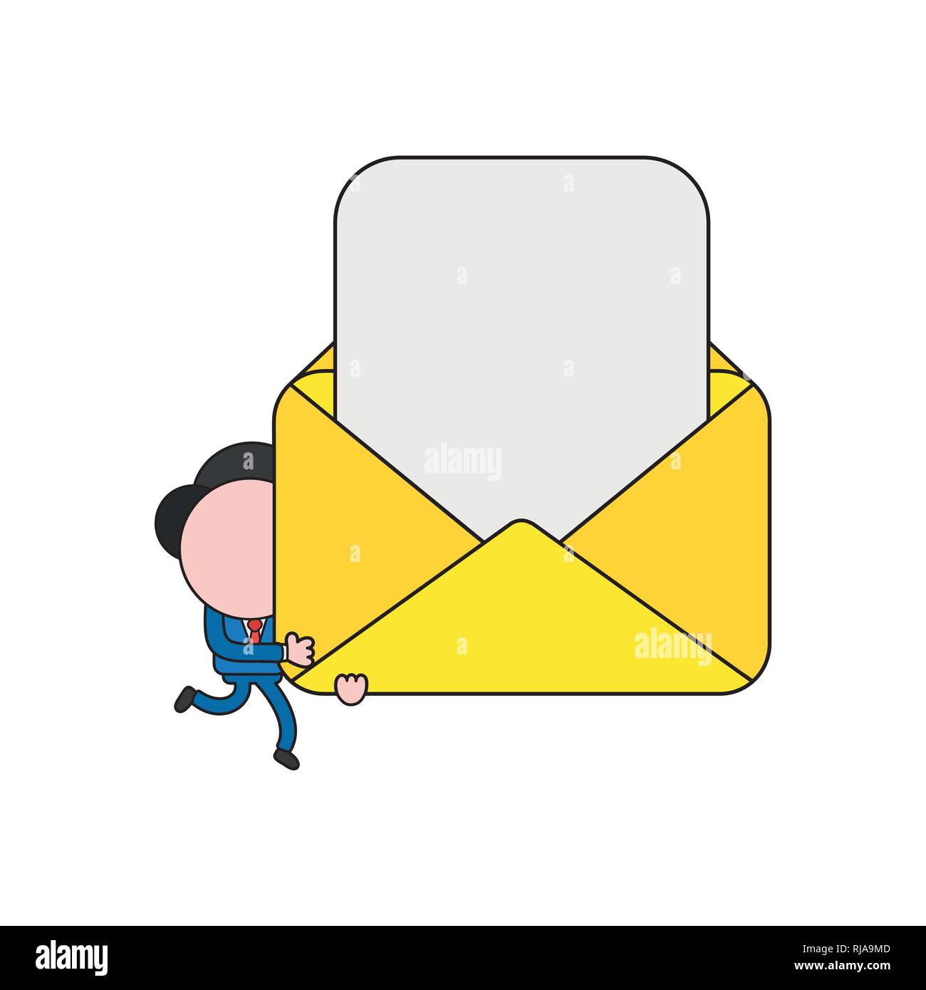 Cartoon character mail running Stock Vector Images - Alamy