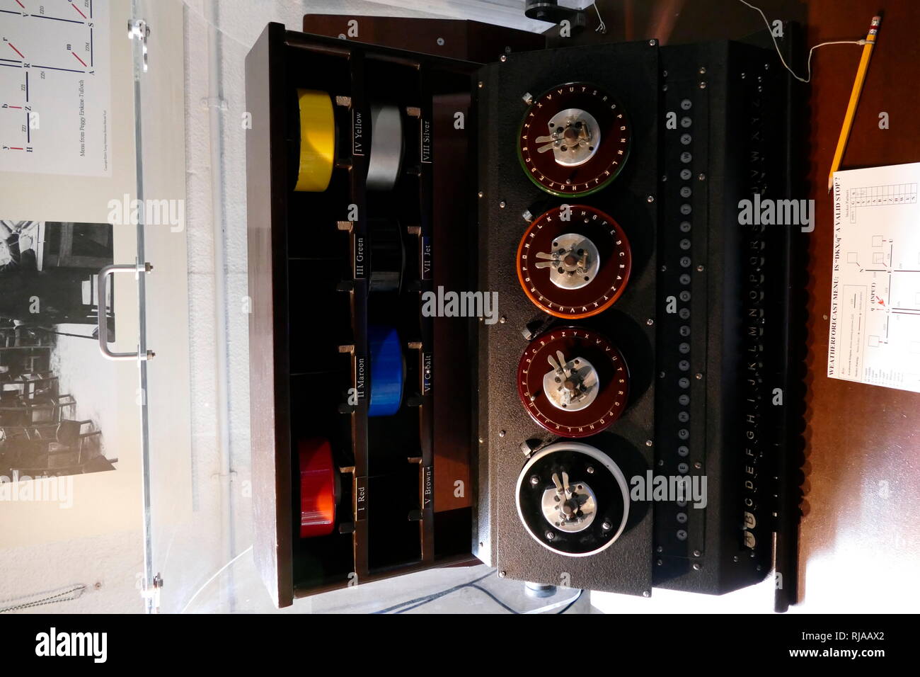 detail of a component of the Checking machine used to cross verify ...