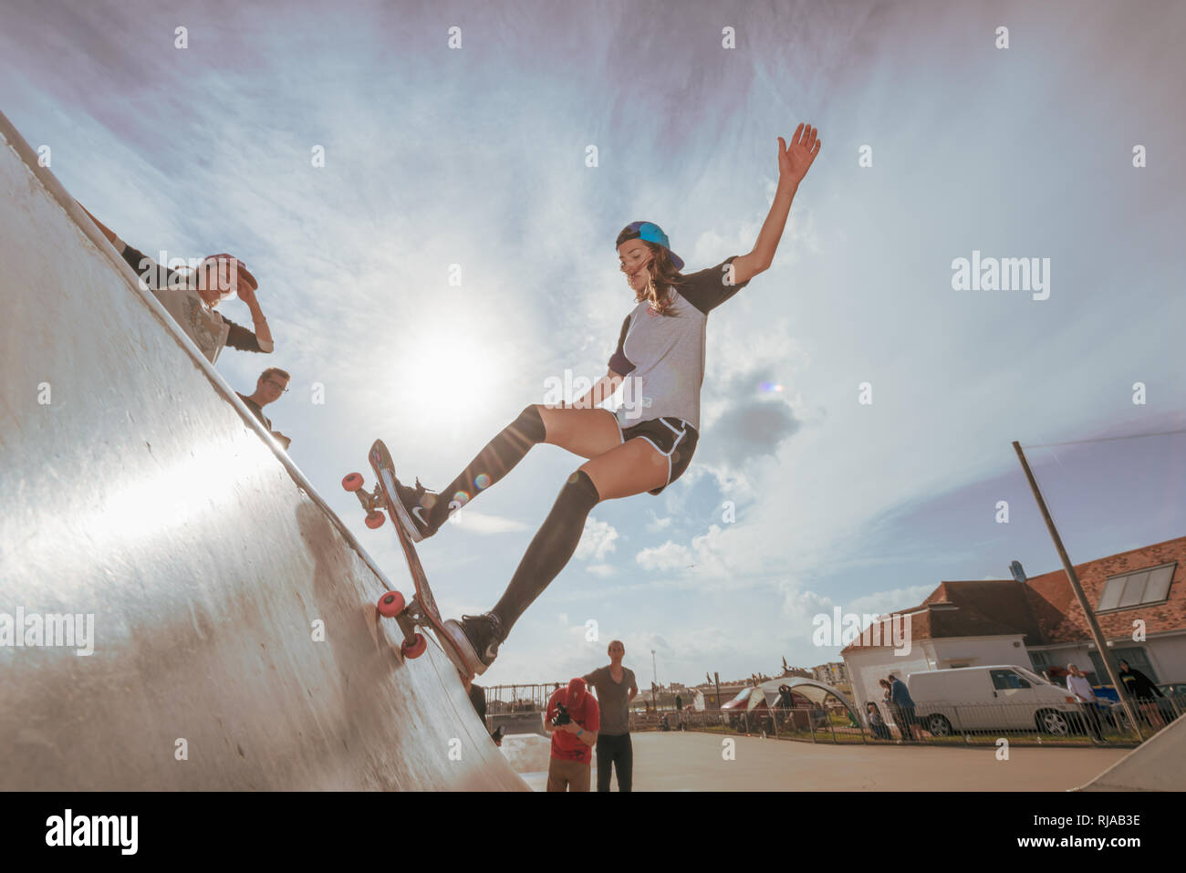 Skateboard Girl Ramp Stock Photos & Skateboard Girl Ramp Stock Images ...