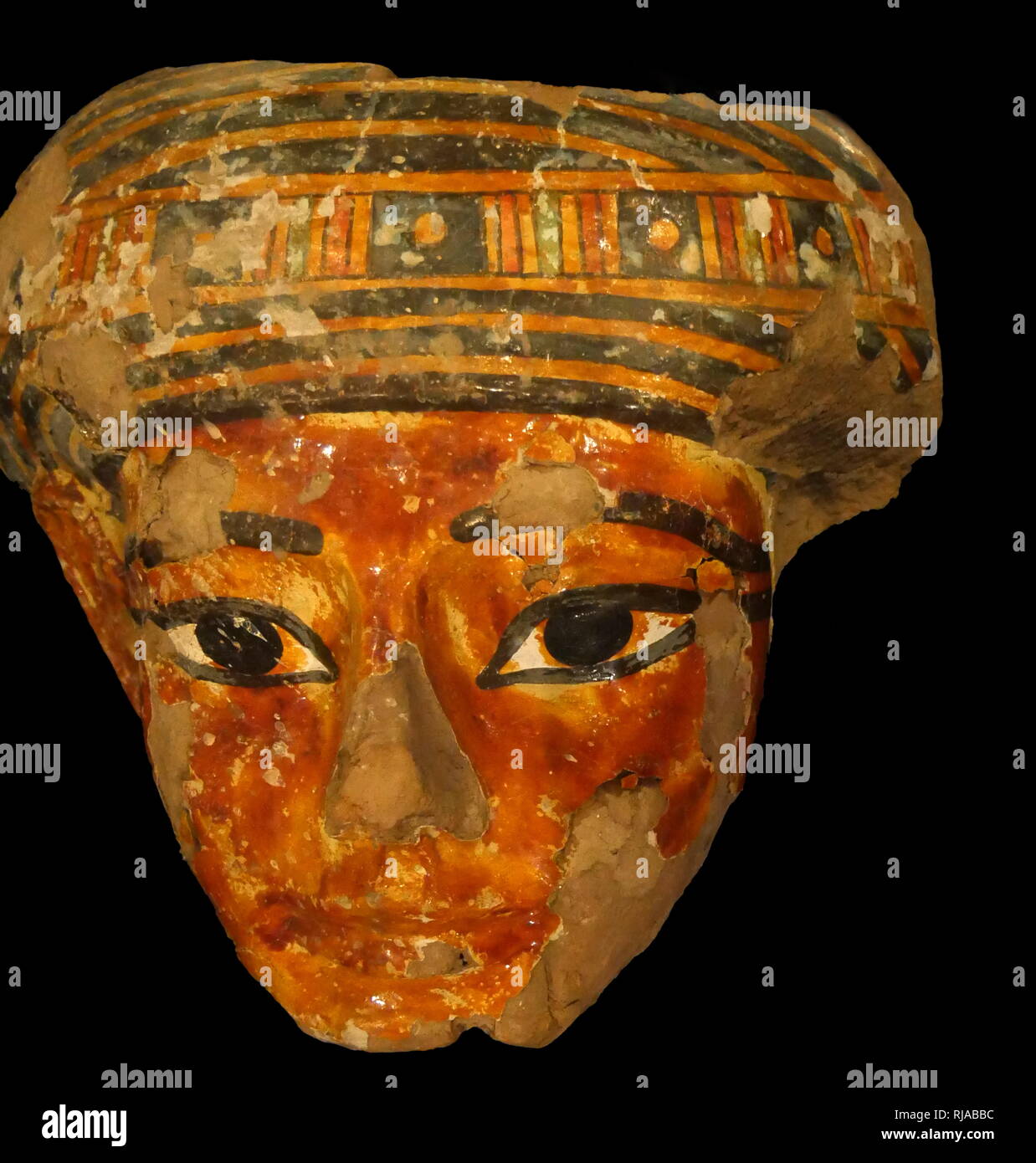 18th dynasty, Egyptian, Mummy masks used to accompany the dead in their ...