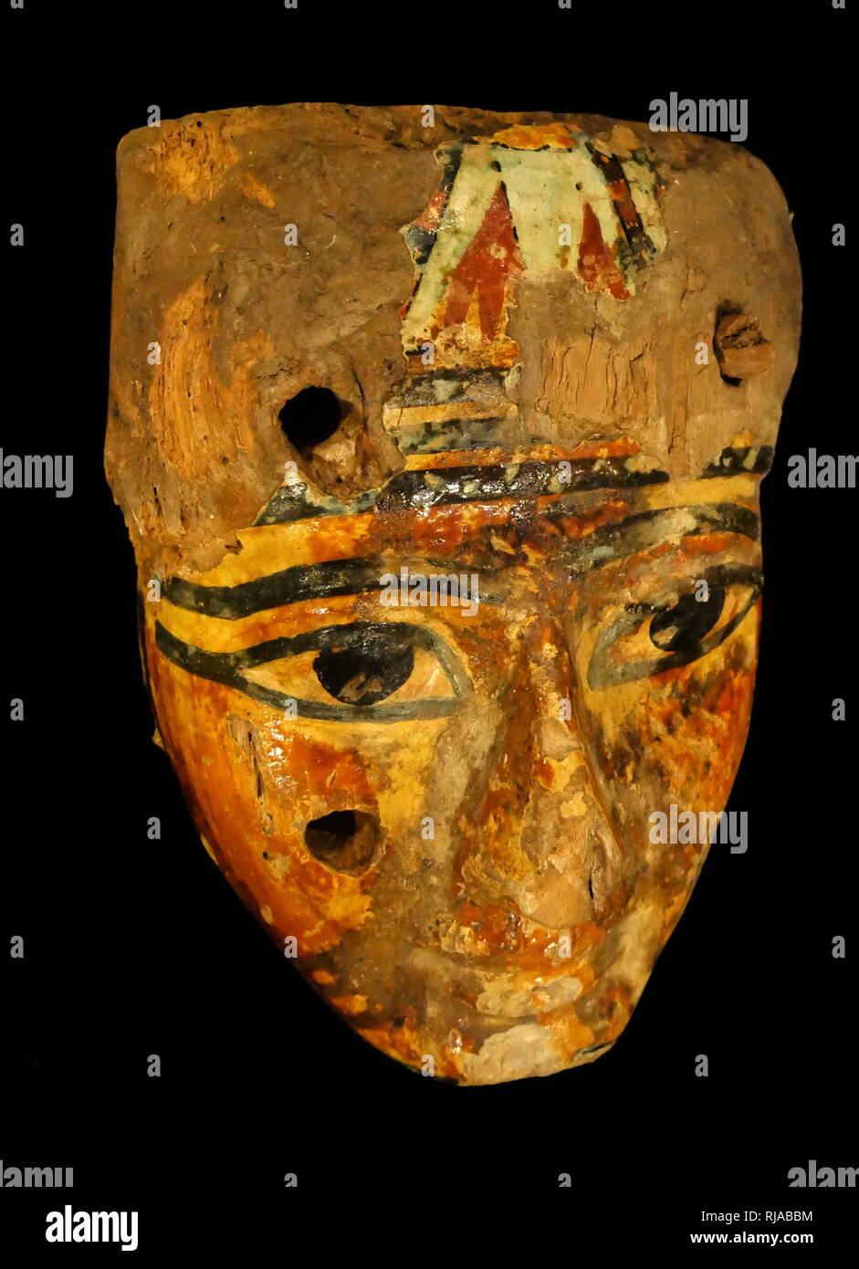 18th dynasty, Egyptian, Mummy masks used to accompany the dead in their ...