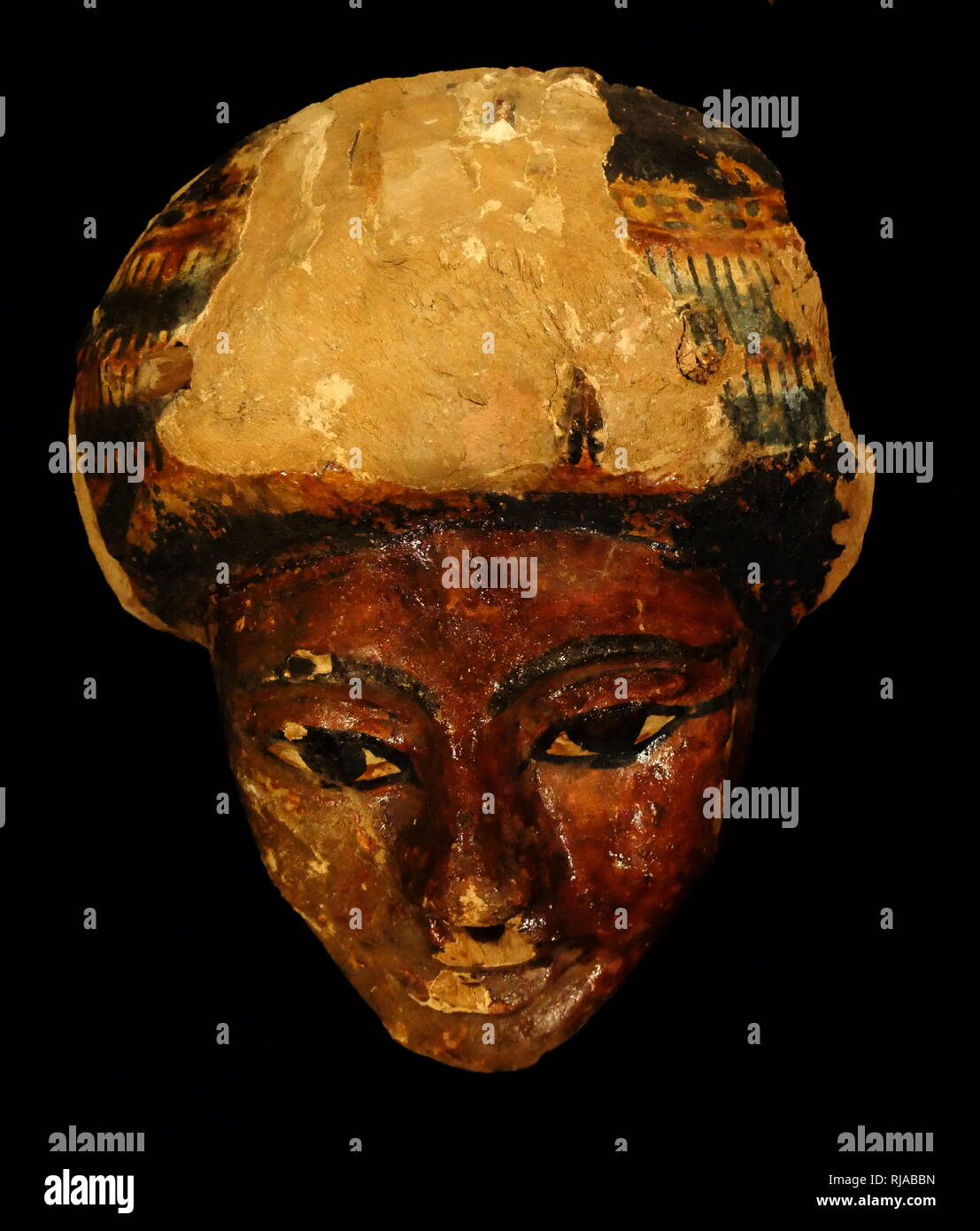 18th dynasty, Egyptian, Mummy masks used to accompany the dead in their ...