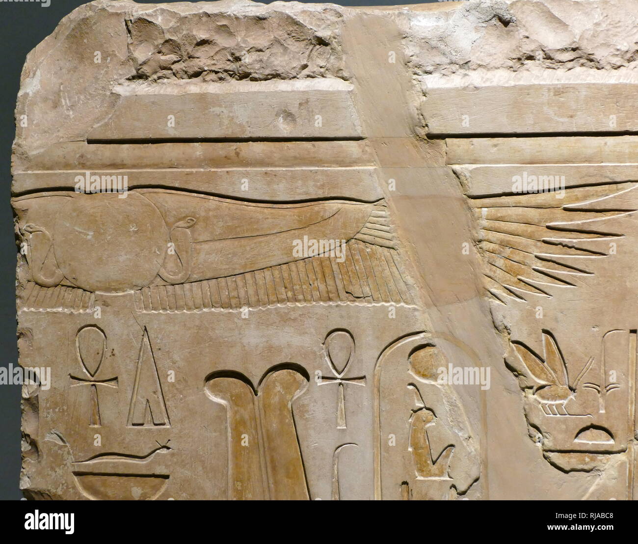 Fragment of a wall from the Temple of Karnak. The wall depicted Queen ...