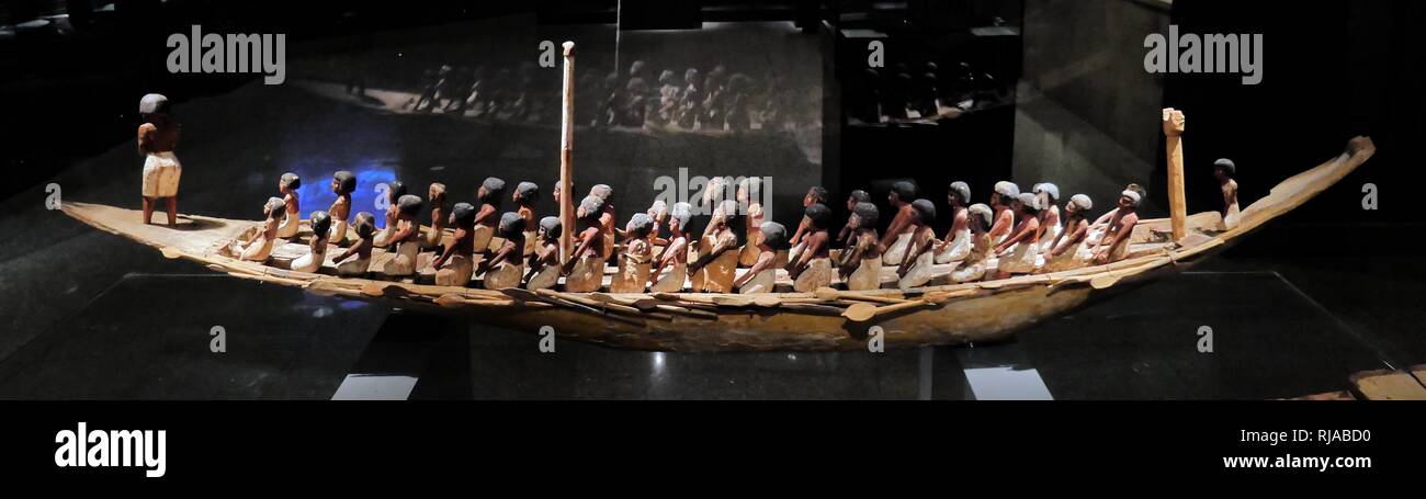 Ceremonial Barge 18th Dynasty; Egypt. Painted Wood. model boats were ...
