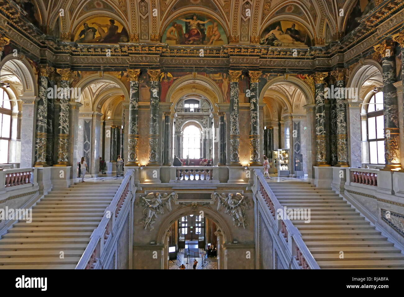The Kunsthistorisches Museum, in Vienna, Austria. Housed in its festive ...