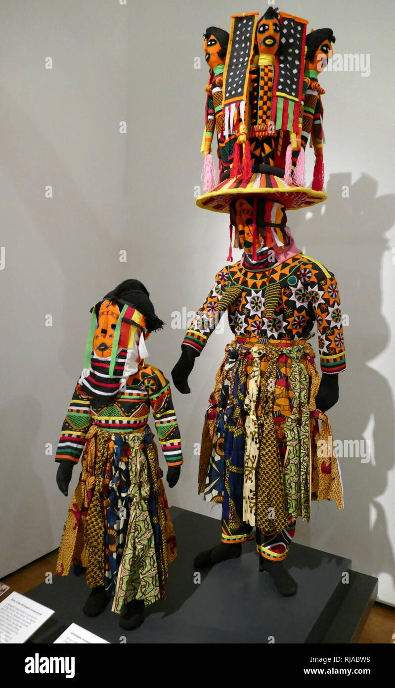 Masquerade headdress and costume (odogu) by Lawrence Ajanaku, born ...