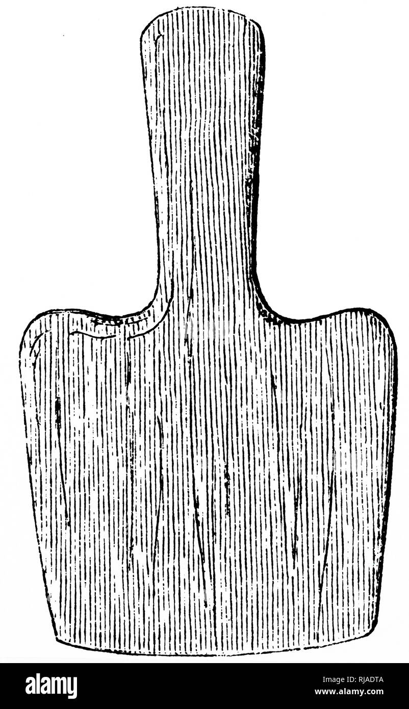 An engraving depicting a wooden butter spade. Dated 19th century Stock ...