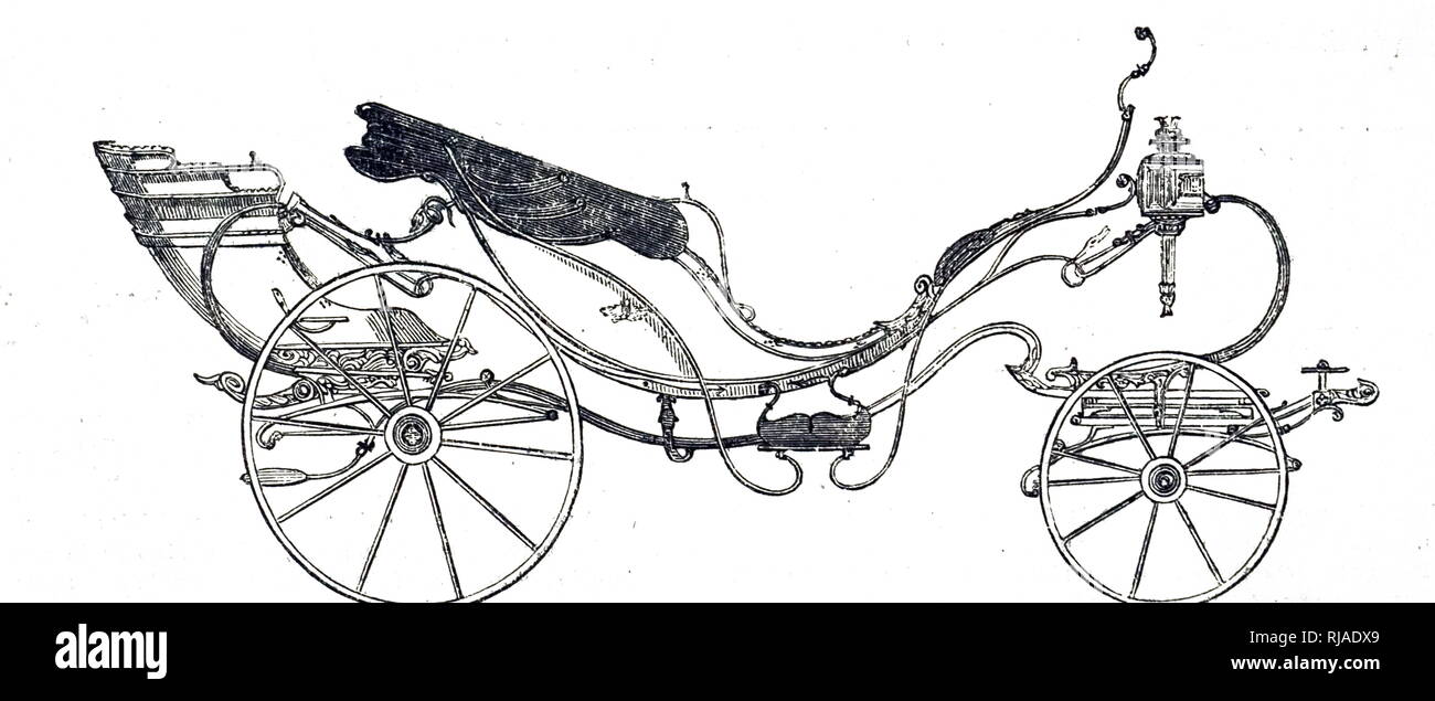 An engraving depicting a Phaeton by Silk & Brown, Longacre - exhibited ...