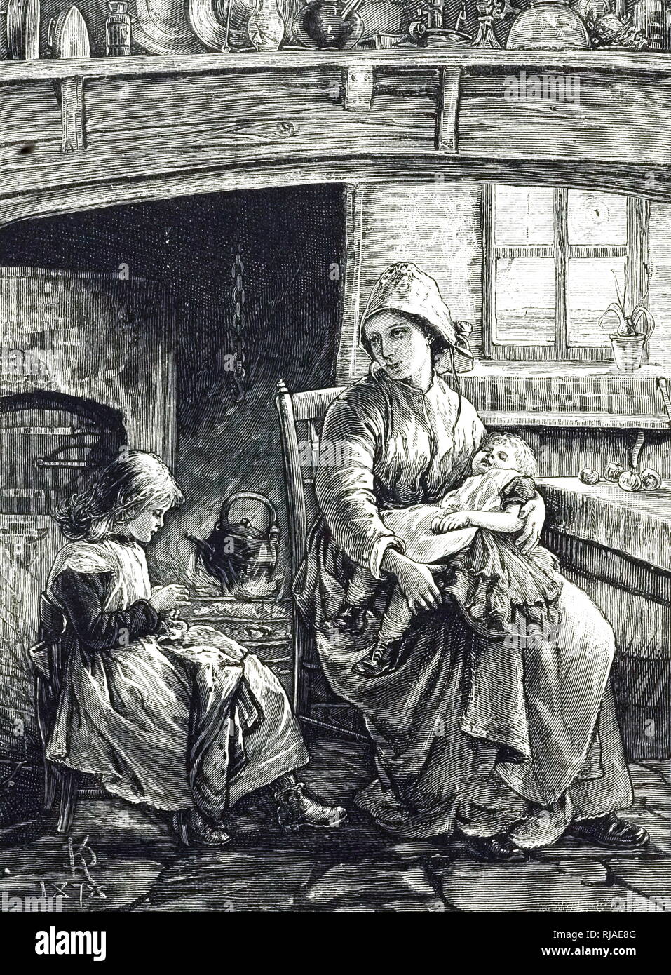 Poor girl 19th century hi-res stock photography and images - Alamy