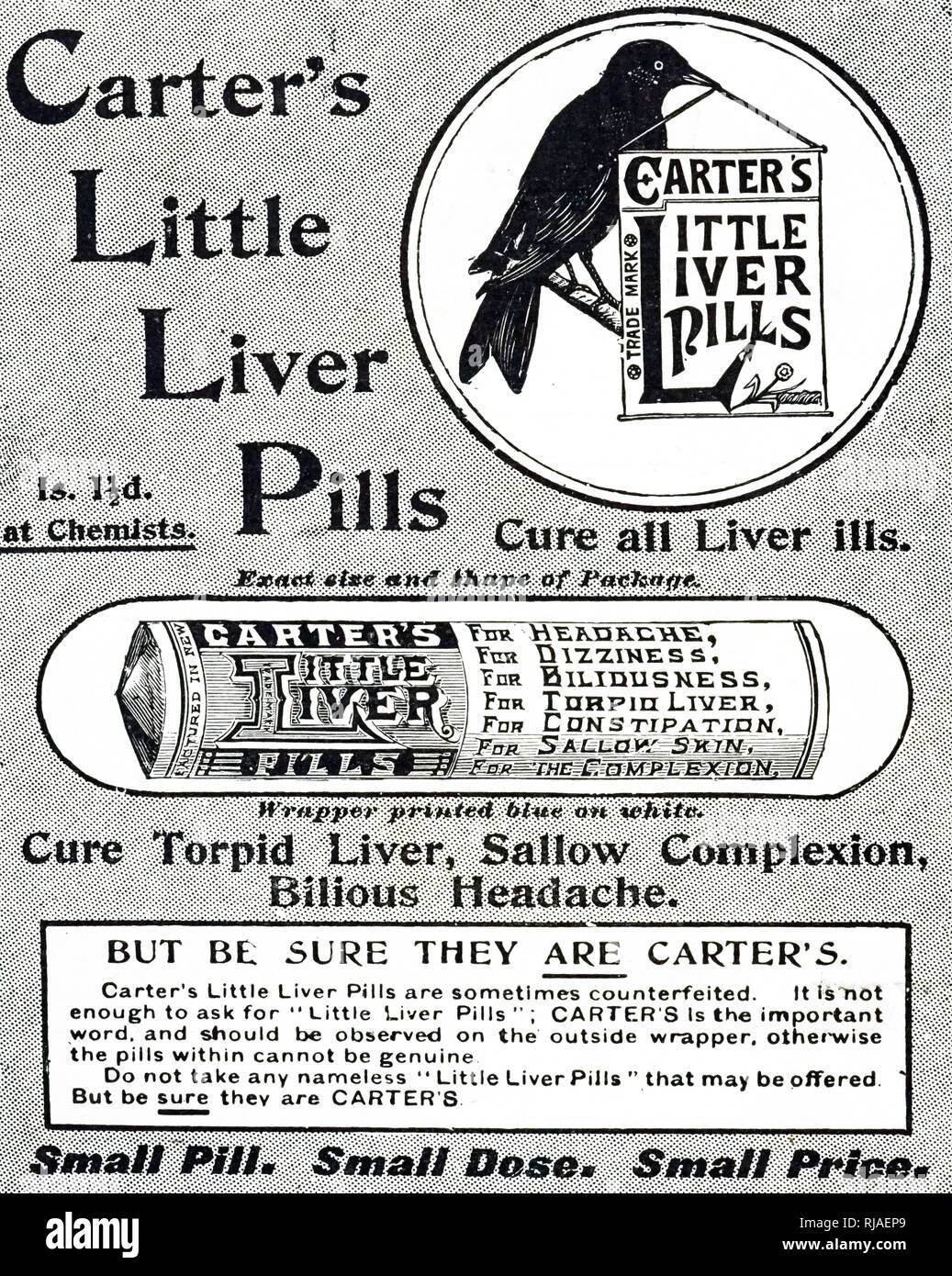 Carters liver pills hi-res stock photography and images - Alamy