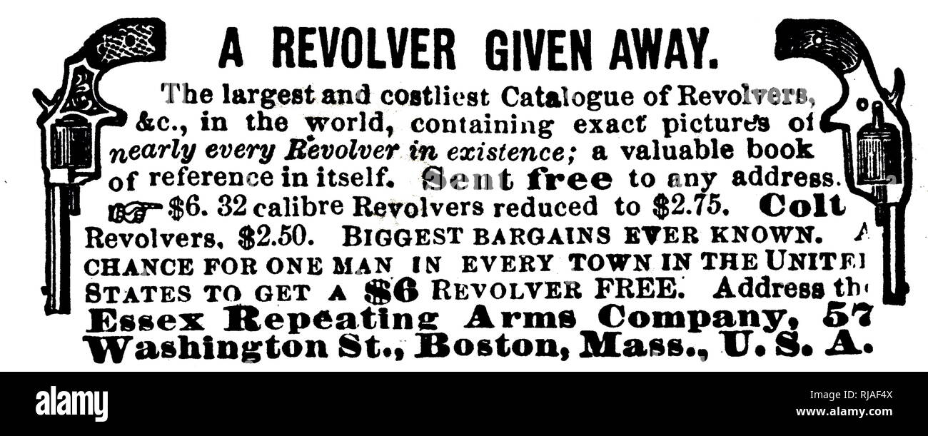 Gun advertisement 19th century hi-res stock photography and images - Alamy