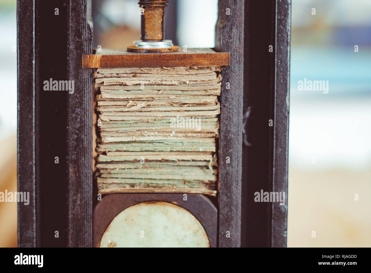 Old printing press - rotary machine - polygraphic equipment - big cog ...