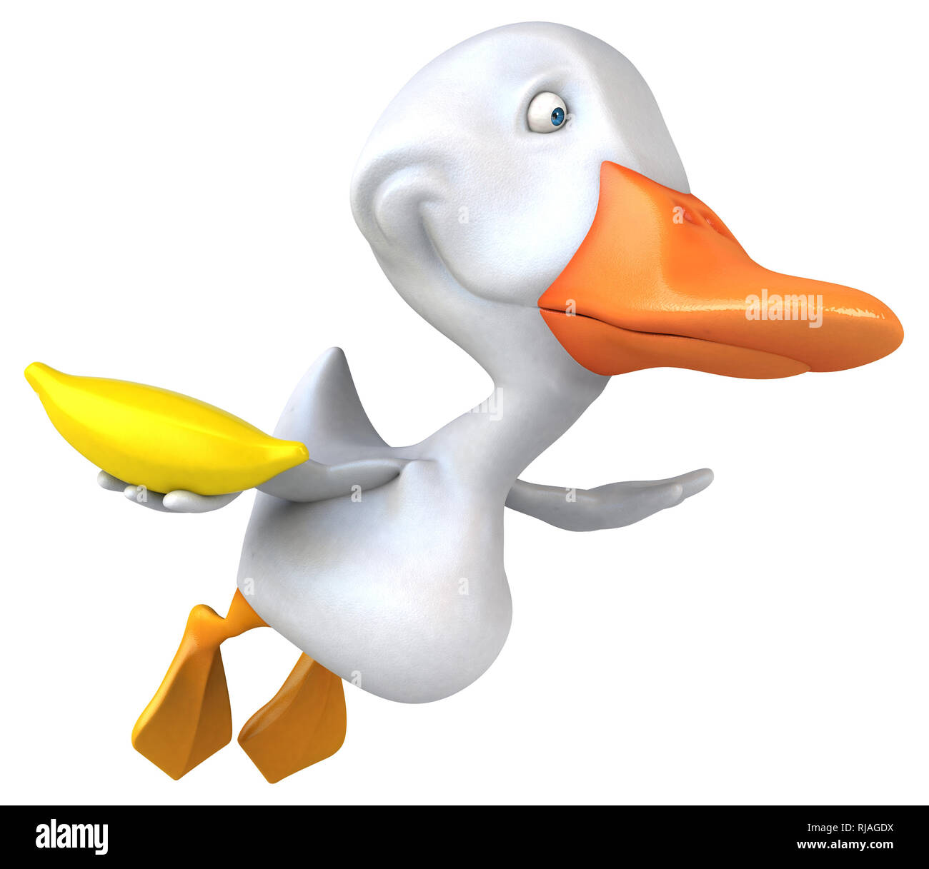 Fun duck - 3D Illustration Stock Photo - Alamy