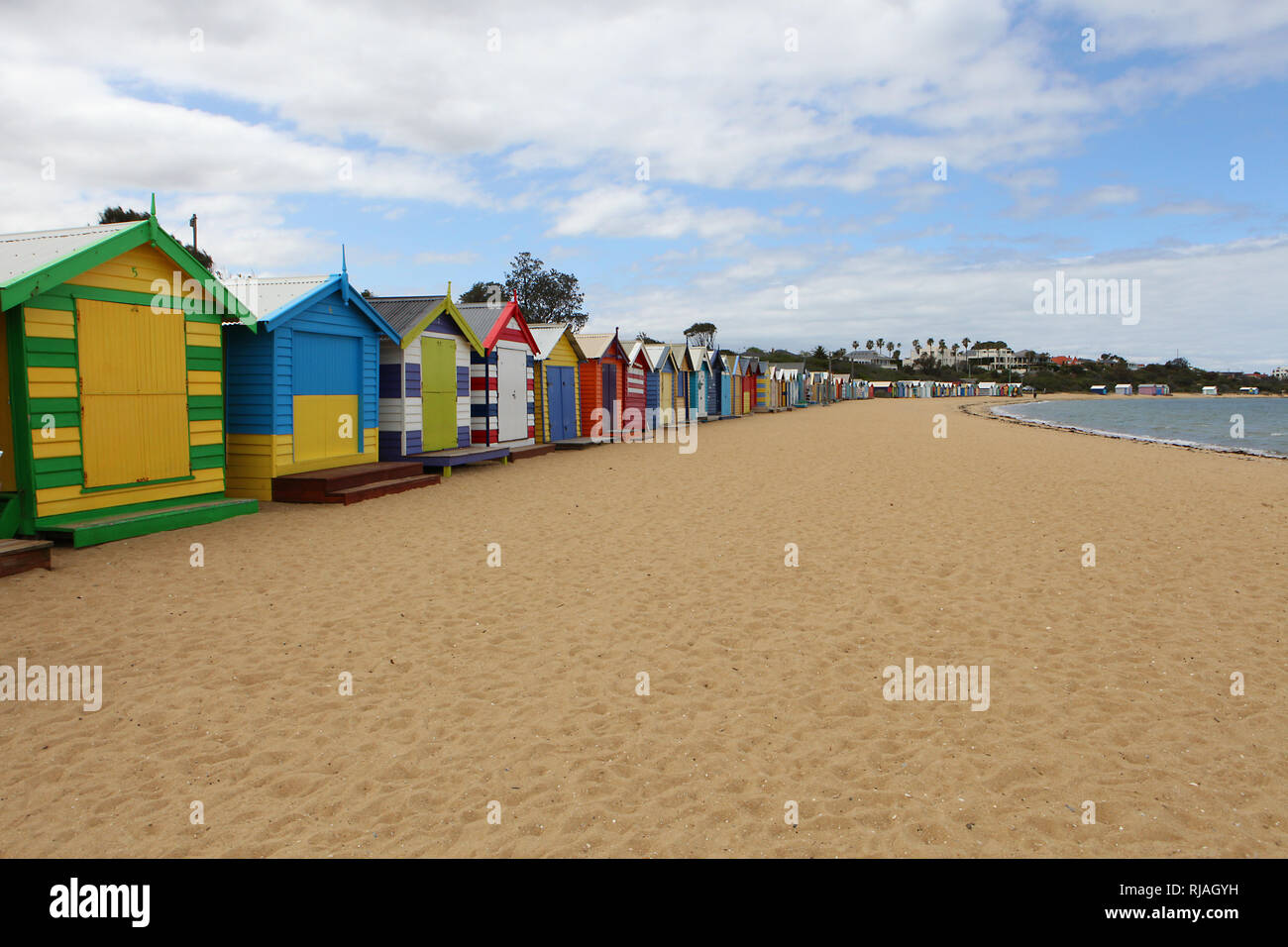 Brighton beach bathing boxes hi-res stock photography and images - Alamy
