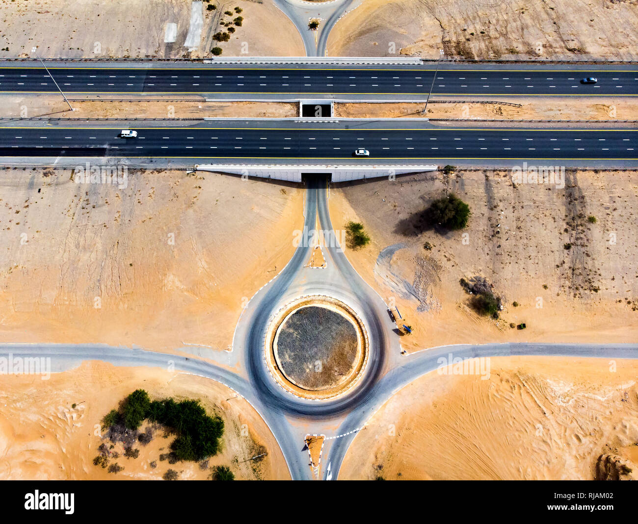 Aerial view road roundabout hi-res stock photography and images - Alamy