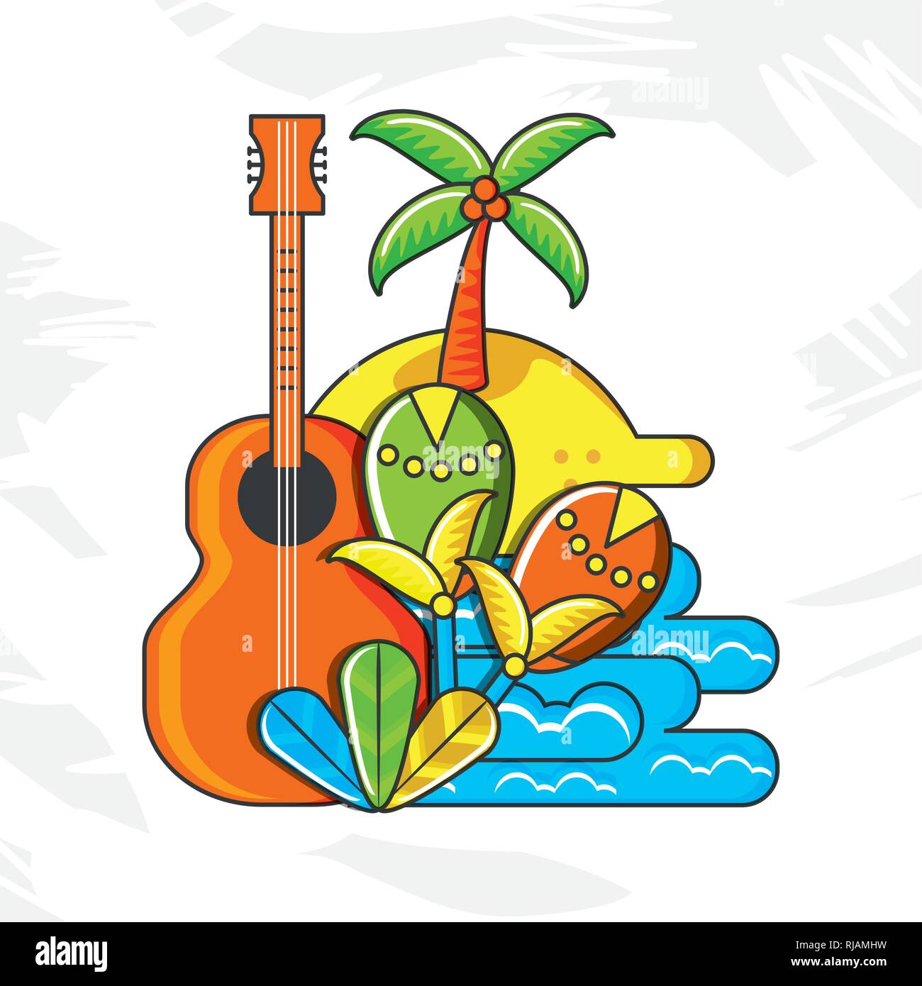 carnival instruments brazil icons vector illustration design Stock ...