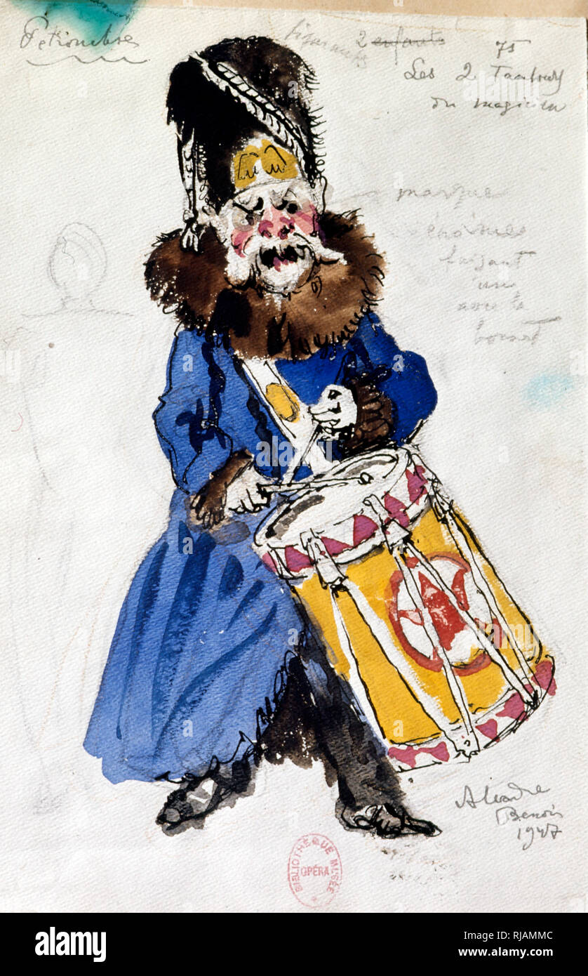Costume design by Benois, for the Russian Ballet 'Petrushka' 1910-11 ...