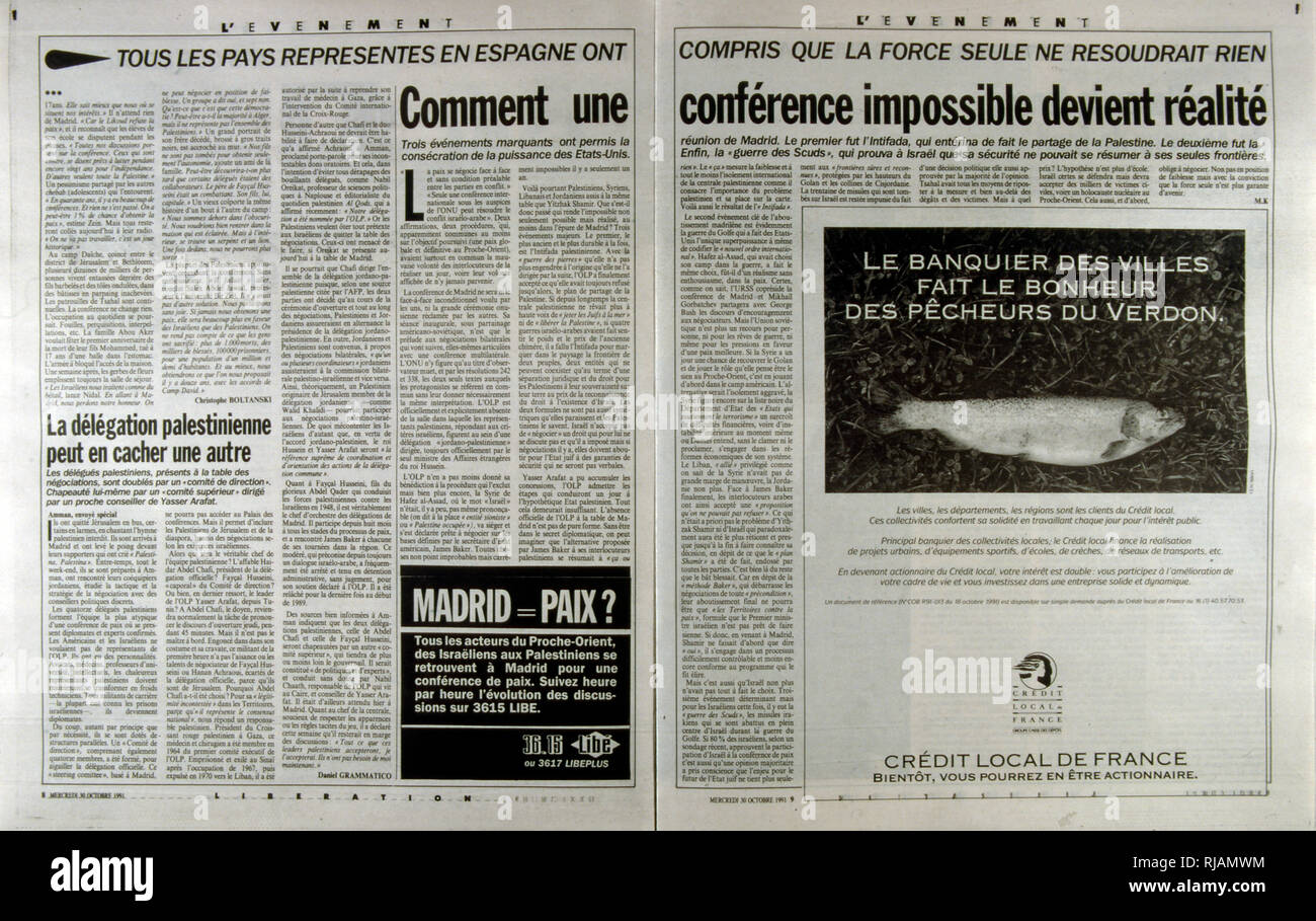 Madrid conference 1991 hi-res stock photography and images - Alamy