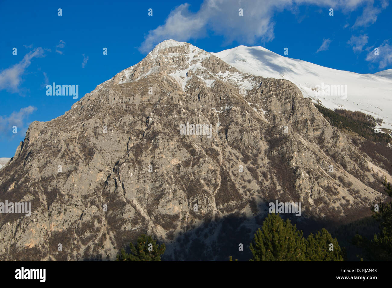 Peak of Monte Bove in the national park of Monti Sibillini Stock Photo ...