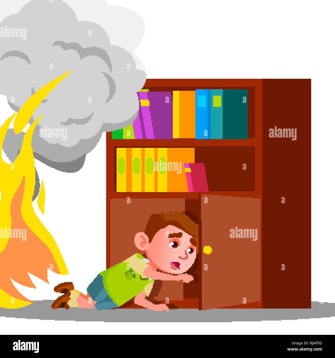 Boy Hiding Clipart