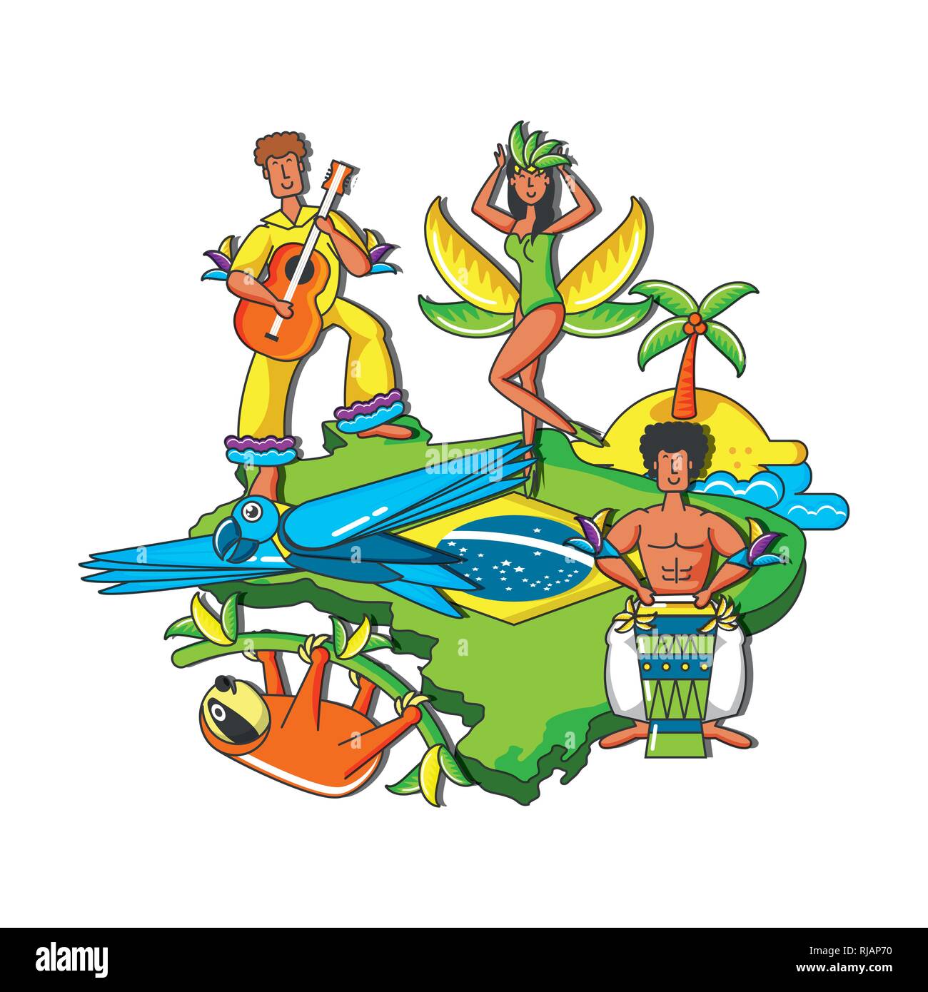 Brazilian Samba Dancer Cut Out Stock Images & Pictures - Alamy