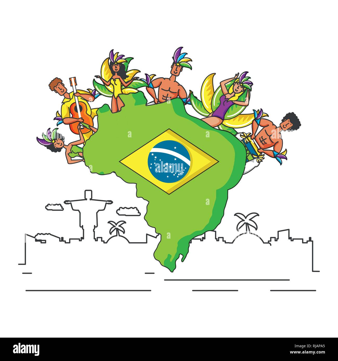 Samba dancers brazilian flag hi-res stock photography and images - Alamy