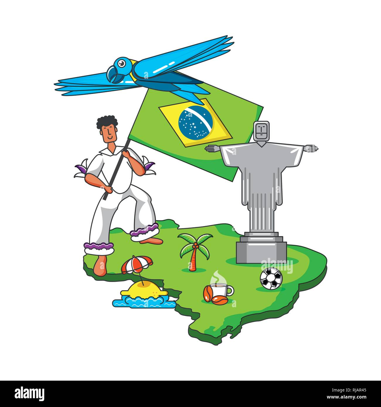 Boy portrait macaw Stock Vector Images - Alamy