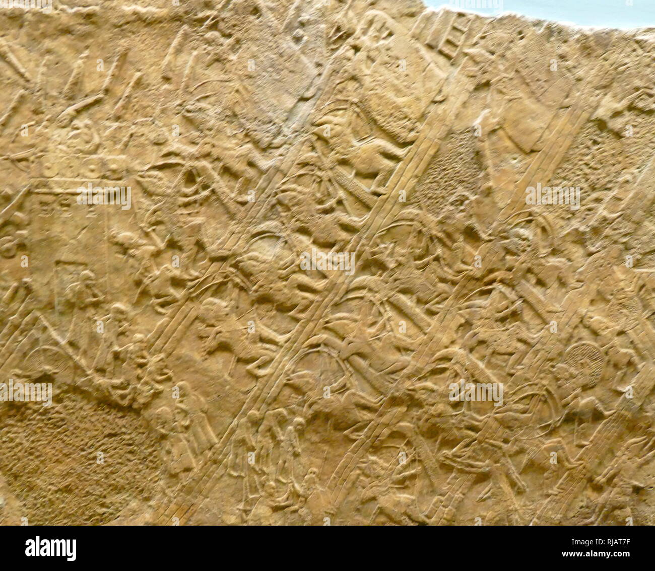 Stone carved relief attack on lachish assyrian hi-res stock photography ...